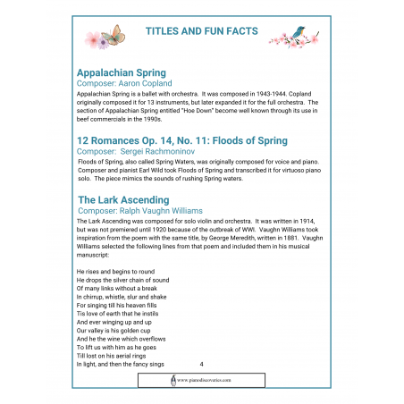 Spring Music Word Search (and fun facts!)