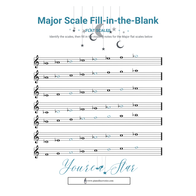 Major Scales Fill-in-the-Blank