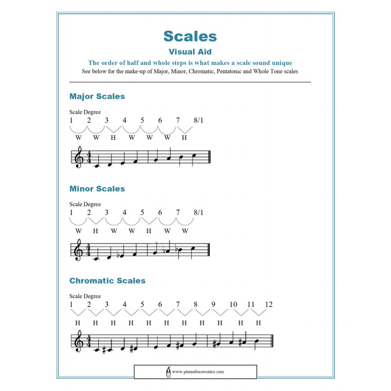 Scales Visual Aid (Types of scales)